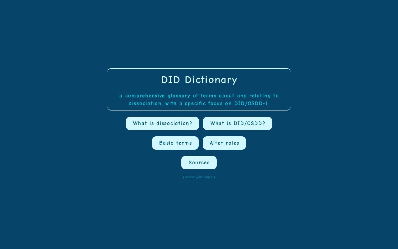 DID Dictionary